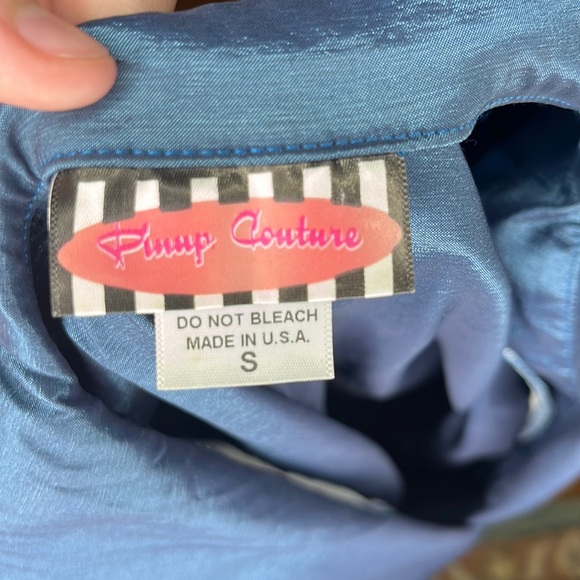 Pinup Couture | Dresses | Pinup Couture Blue Satin Like Pin Up 34 Sleeve Dress Small | Poshmark